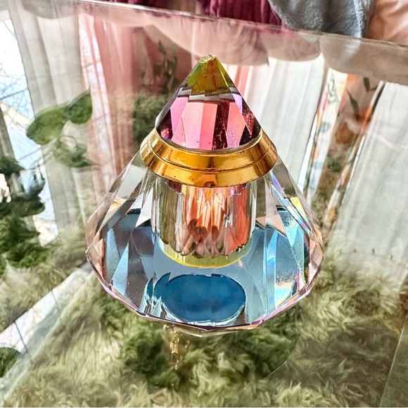 Vintage | Other | Vintage Crystal Pyramid Perfume Bottle | Poshmark